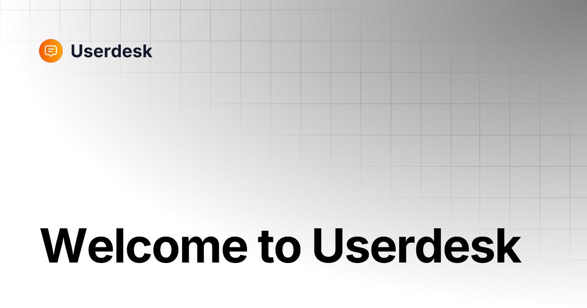 Welcome to Userdesk | Userdesk